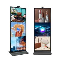 China 70'' Vertical Full Screen 4K IR Touch Screen LCD Stretched Advertising Kiosk With Camera for sale