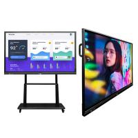 China 75 Inch 4K AG Glass Android 13.0 Interactive Flat Panel Touch Screen Smart Board for sale