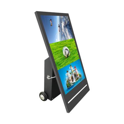 China 43 Inch Outdoor Removable Digital Signage Kiosk Battery Powered With LED Light for sale
