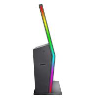 China 27 Inch Floor Standing Self Service Order Fast Food Kiosk With LED Light Strip Decoration for sale