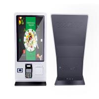China 24 Inch Desktop Self Service Check Out Kiosk With Printer QR Code Scanner For Restaurant for sale