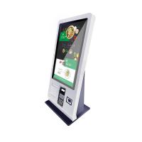 China 24 Inch Desktop Self Service Check Out Kiosk With Printer QR Code Scanner For Restaurant for sale