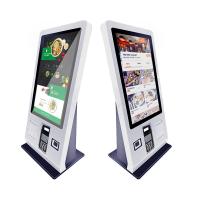 China 24 Inch Desktop Self Service Check Out Kiosk With Printer QR Code Scanner For Restaurant for sale