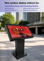 China 55 Inch Aluminum Heat Dissipation Outdoor Digital Signage Straight Stand  Podium for sale