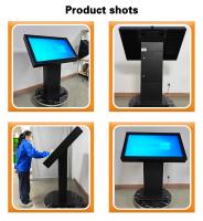 China 43 Inch Fanless IP65 Waterproof Outdoor Wayfinding Touch Screen Totem Black and Aluminum Plate Heat Dissipation Included for sale