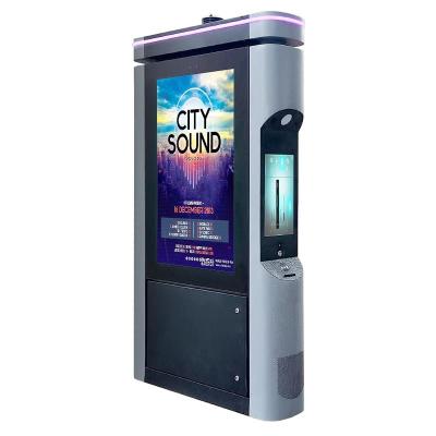 China 55 inch 4K Smart City Air Quality Sensor IK10 Explosion-Proof Glass Touch Screen Kiosk for sale