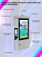 China 55 inch 4K Smart City Air Quality Sensor IK10 Explosion-Proof Glass Touch Screen Kiosk for sale