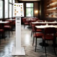 China 15.6 21.5 23.8 Inch Vertical Stand White Serve Smarter Self Service Kiosk for sale