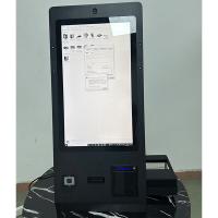 China OCR Passport Reader 24 Inch Desktop Hotel Check In Self Service Kiosk with Camera Microphone for sale