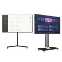 China 55-inch/65-inch Floor-Mounted Smart Interactive Whiteboard System with Mobile Teaching Cart for sale