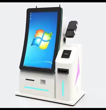 China 24-Inch Desktop Self-Service Ordering Kiosk with Cash Acceptor – All-in-One Payment Solution for Restaurants & Cafes for sale