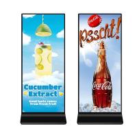 China 69.3 Inch Full-screen Ultra Thin Touch Screen Advertising Player LCD Floor Standing Digital Signage with 4K High Resolution for sale