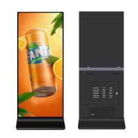 China 69.3 Inch Full-screen Ultra Thin Touch Screen Advertising Player LCD Floor Standing Digital Signage with 4K High Resolution for sale