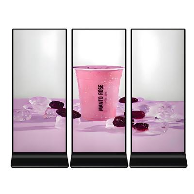 China 69.3 Inch Full-screen Ultra Thin Touch Screen Advertising Player LCD Floor Standing Digital Signage with 4K High Resolution for sale