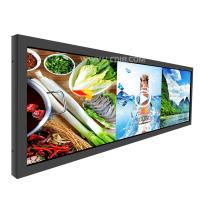 China 28.6inch Shelves Stretched bar Display Lcd Advertising Screen for Supermarket Shopping Mall for sale