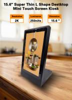 China 15.6 inch Counter top  L typed Portable LCD PCAP Touch Wifi Digital Signage For Restaurant and Retail for sale