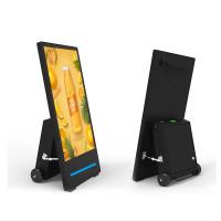 China 32/43/55 Inch Customized Portable Mobile Android Digital Signage Totem Outdoor Movable Display Screen for sale