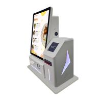 China 24inch Desktop WIFI Cash/NFC Online Payment LCD Touch Screen Kiosk Multi-touch Capacitive Display with Printer POS Stand for KFC MacDonalds Restaurant High Quality Player for sale