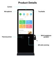 China 43 inch LCD Healthcare Hospital Two-Way Intercom  Interactive Kiosk  Wifi Touch Screen Kiosk for sale