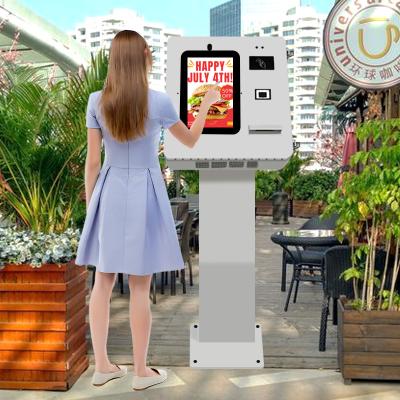 China 15.6 Inch Vertical Outdoor Order Payment Machine Waterproof IP65 Self Service Machine High Brightness Outdoor Payment Terminals for sale