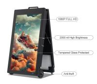 China Solar Powered Portable Digital Kiosk - Foldable LCD Advertising Screen Waterproof Outdoor TV for Outdoor Digital Signage for sale