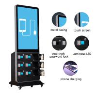 China 43/49/55 Inch Vertical Charging Advertising Display - High-Definition Digital Signage with Built-in Charger, Supports iPhone (iOS) & Android Smartphones for Retail, Mall, Restaurant Use for sale