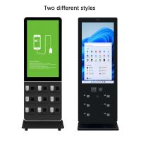 China 43/49/55 Inch Vertical Charging Advertising Display - High-Definition Digital Signage with Built-in Charger, Supports iPhone (iOS) & Android Smartphones for Retail, Mall, Restaurant Use for sale