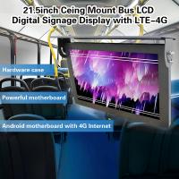 China 21.5/24/32 Inch Stretched Bar Ceiling Mount Bus Wifi Digital Signage Android Wireless Networking Digital Lcd Monitor With 4G Option for sale