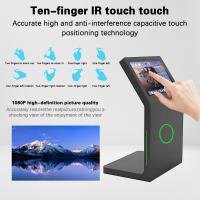 China 21.5 to 65 Inch Touch Screen LCD Display Base with LED Ring Light, Stable Interactive Monitor Stand for Business Presentation and Entertainment for sale