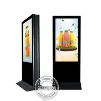 China 55 Inch Kiosk Digital Signage Floor Stand Dual Side Indoor LCD Advertising Screen for sale