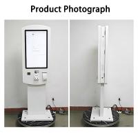 China 32 inch Indoor Double Sided PCAP Self Order Kiosk Built-in NFC QR Scanner Printer POS holder for sale