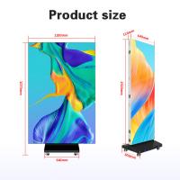China Triple-fold Double Sided P2.5 P1.86 P1.53 P1.25 LED Mobile Poster Screen for sale
