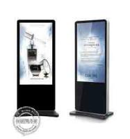 China Battery Powered Digital Signage Floor Stands , Touch Screen Kiosk Stand 86 Inch Large Size for sale