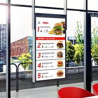 China OEM Ultra-Bright 2K Storefront Digital Signage Window Screen with Android OS and WiFi Cloud Control for Restaurant Digital Menu for sale