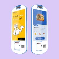 China KFC Restaurant 21.5 Inch Arc Touch Screen POS Fast Food Self Service Order System Terminal Machine Payment Kiosk for sale