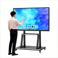 China Digital Interactive Whiteboard Classroom Display Touch Screen 4K LCD Smart Board Android 13 OS 40-Point Touch Aluminum Frame for sale