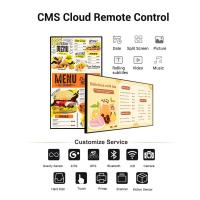 China Wall Mount Menu Board Digital Signage Electronic LED Advertising Screens for Restaurant Cafe for sale