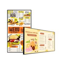 China Wall Mount Menu Board Digital Signage Electronic LED Advertising Screens for Restaurant Cafe for sale