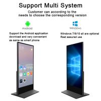 China Smart Advertising LCD Player 32 to 75 Inch Digital Signage Options for Shop Bus Education Floor Stand Installation for sale