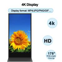 China Smart Advertising LCD Player 32 to 75 Inch Digital Signage Options for Shop Bus Education Floor Stand Installation for sale