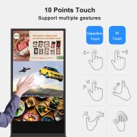 China Smart Advertising LCD Player 32 to 75 Inch Digital Signage Options for Shop Bus Education Floor Stand Installation for sale