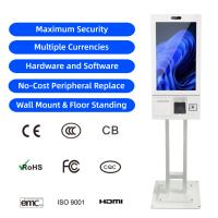 China 32 Inch Touch Screen SDK Enabled Self Service Restaurant Self Ordering Kiosk POS Scanner Cashless Payment Terminal Metal Case for sale