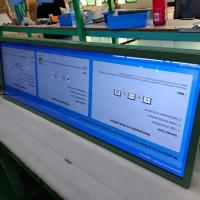 China 49.5 inch Dual Screen Ceiling-mounted Digital Signage Menu Display for Restaurant for sale