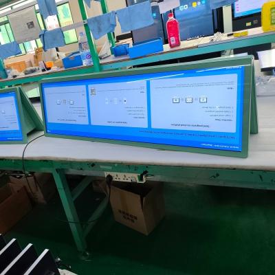 China 49.5 inch Dual Screen Ceiling-mounted Digital Signage Menu Display for Restaurant for sale