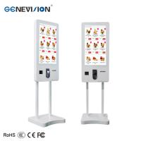 China 32 Inch Self Service Touch Screen Payment Kiosk Thermal Printer Bill Acceptor POS System Ordering Machine for sale