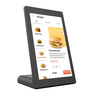 China 14inch Desktop Vertical L Stand Touch Screen All In One Kiosk, Restaurant Counter for sale