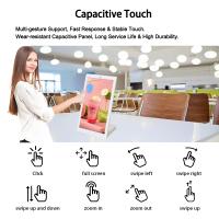 China 10.1 inch 14 inch 15.6 inch ABS Shell L Shape Touch Screen LCD Digital Signage with Camera for sale