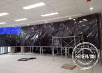 China 10W Digital Signage Video Wall 55 inch 4*8 Curved Ultra large Samsung IR Touch Screen for sale