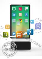 China 43 Inch Touch Screen Kiosk Android Remote Control Auto Rotate Aluminum Frame With Wifi for sale