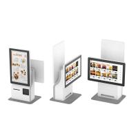 China ABS Shell 15.6 Inch Desktop Single Dual Screen Self Service Cashier Touch Screen Kiosk with Printer for sale